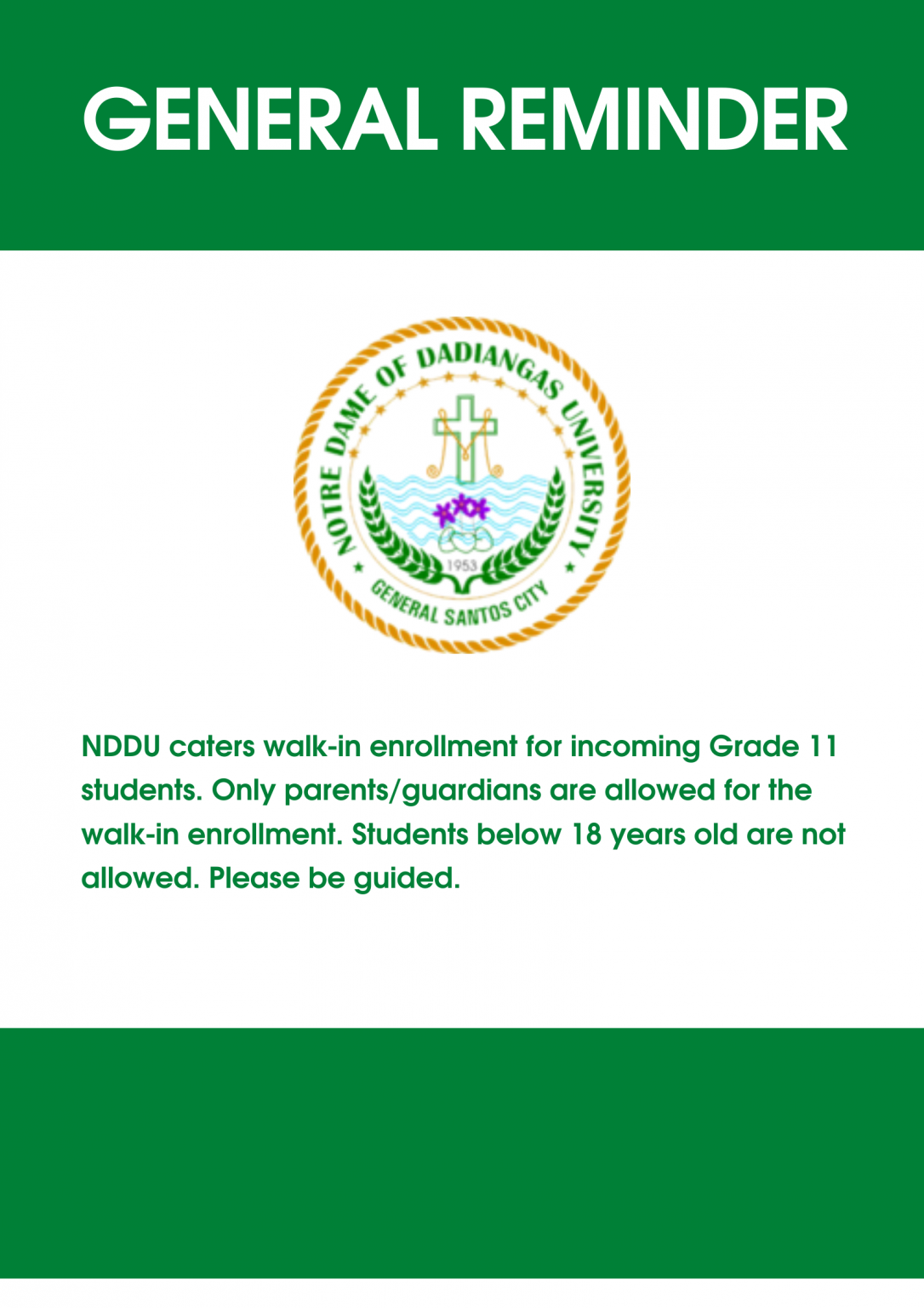 NDDU – IBED Lagao – Notre Dame of Dadiangas University